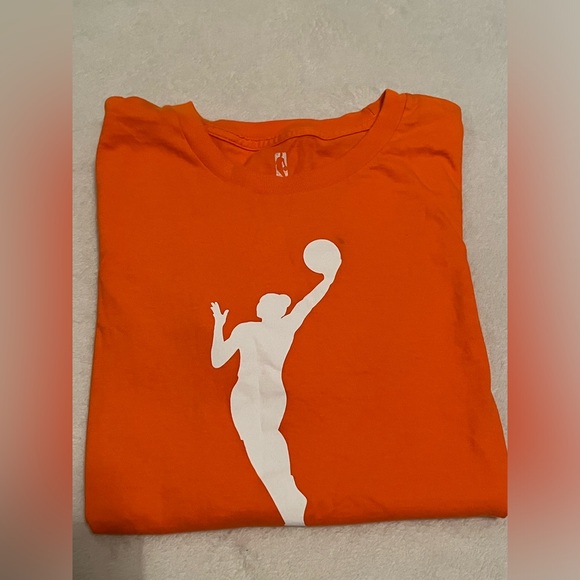 NBA | Shirts & Tops | Wnba Kids Orange Wnba Jumpwomen Logo Short Sleeve ...